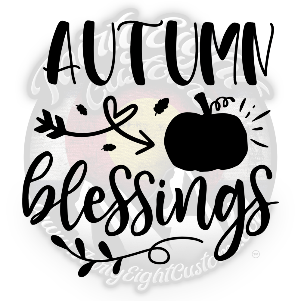 Autumn Blessings - Decal - Thirty Eight Customs