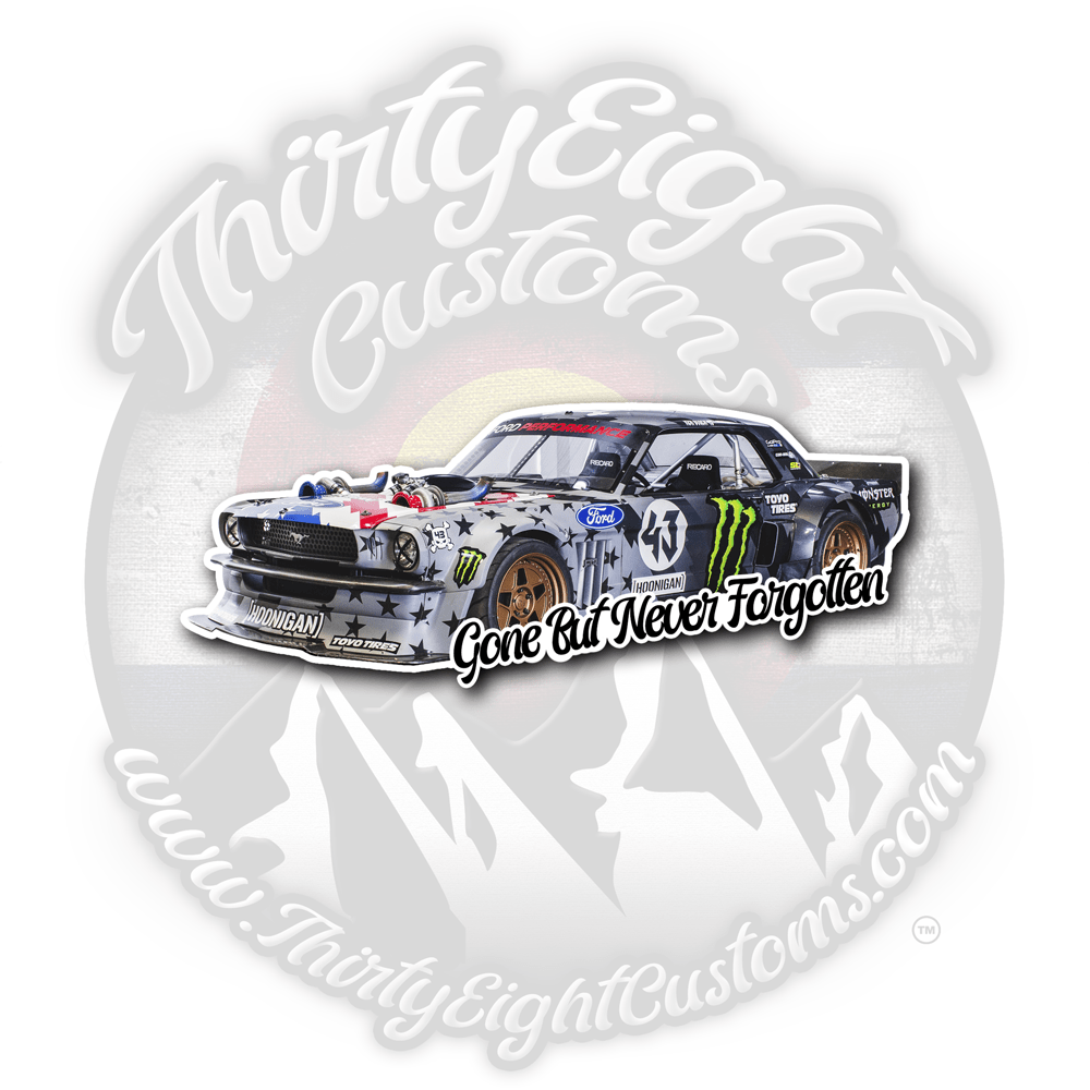 Ken Block Hoonicorn “Gone But Never Forgotten”- Sticker – Thirty Eight ...